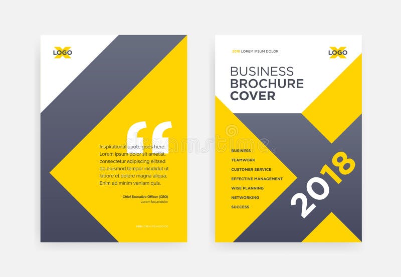 Yellow Brochure Flyer Design Layout Template, Size A4, Front Page and ...
