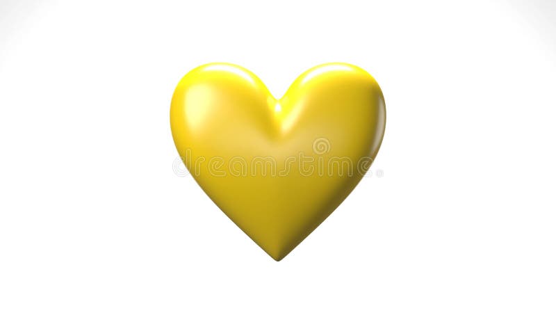 Yellow Broken Heart Objects in Yellow Background. Heart Shape Object ...