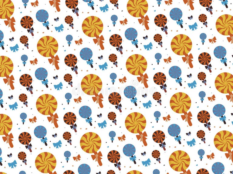 Yellow and Brown Candy Background Pattern Stock Vector - Illustration ...