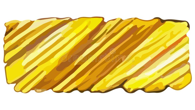 Yellow Brown Rectangular Shape with Diagonal Brush Strokes in Grunge ...