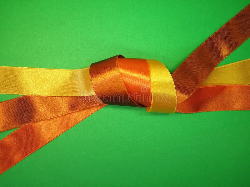 Yellow and brown ribbon stock image. Image of pattern - 16532073