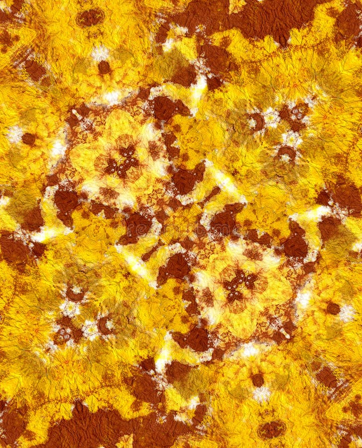 Yellow and Brown Textured Background Painted Kaleidoscope Stock ...