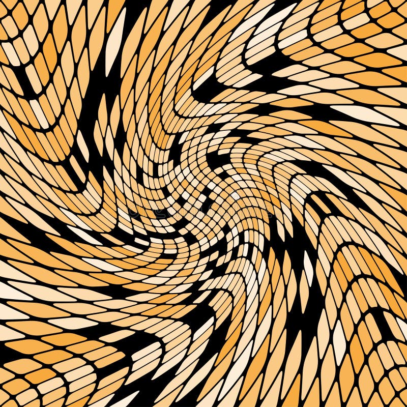 Yellow Brown Wavy Abstract Mosaic Background Stock Vector ...