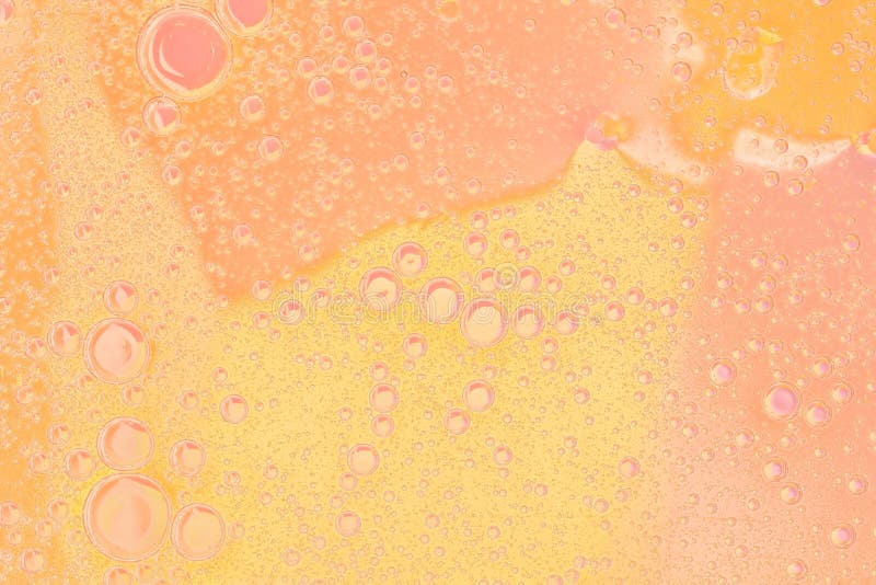 Yellow Bubbles Background of Orange Colors Stock Image - Image of ...