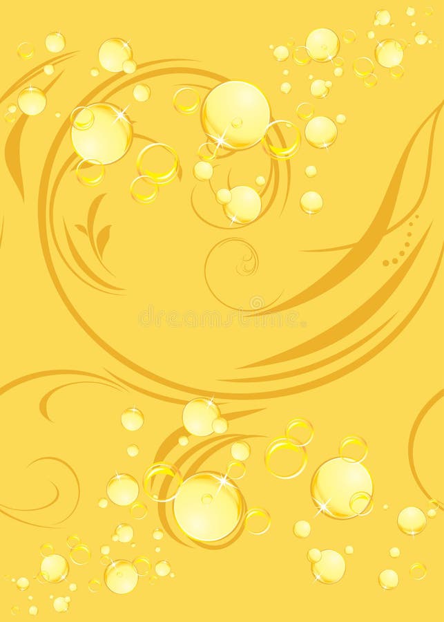 Yellow Bubbles Background