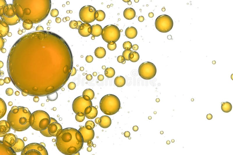 Yellow Bubbles Isolated Over White Stock Image - Image of colorful ...