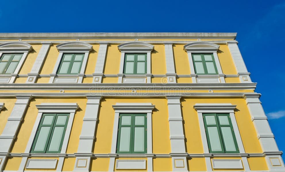 Yellow building stock image. Image of beautiful, yellow - 27774401