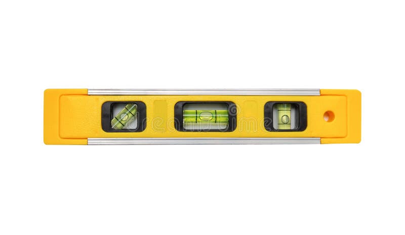 Yellow Ruler Level Isolated Stock Image - Image of industrial, isolated ...