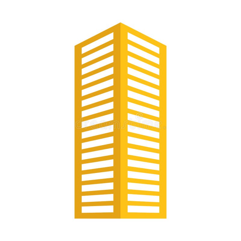 Yellow Building Line Sticker Image Stock Illustration - Illustration of ...