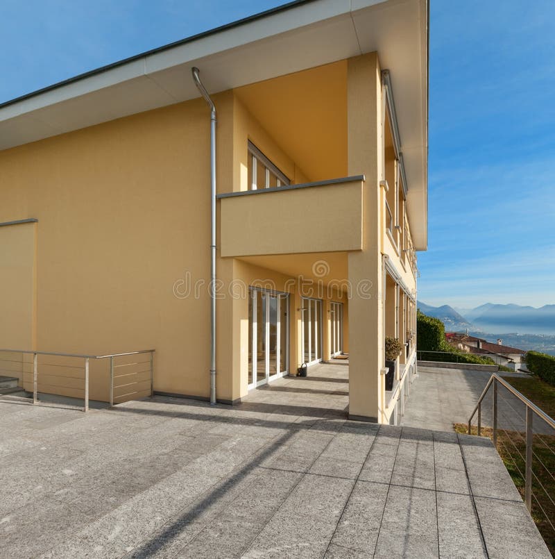 Yellow building, outdoor stock photo. Image of residential - 66073530