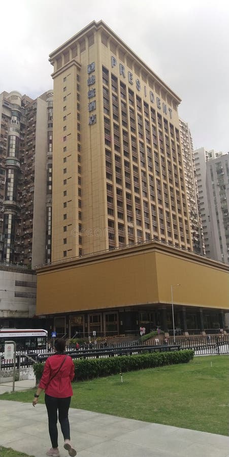 Yellow Building President of Macao Editorial Photo - Image of building ...