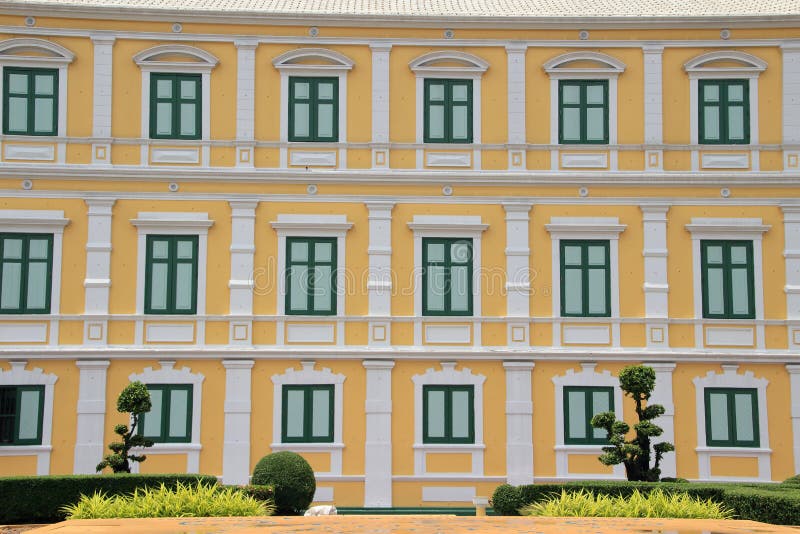 Yellow building stock photo. Image of wall, abstract - 43256870