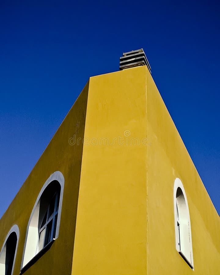Yellow building stock image. Image of building, yellow - 115581975