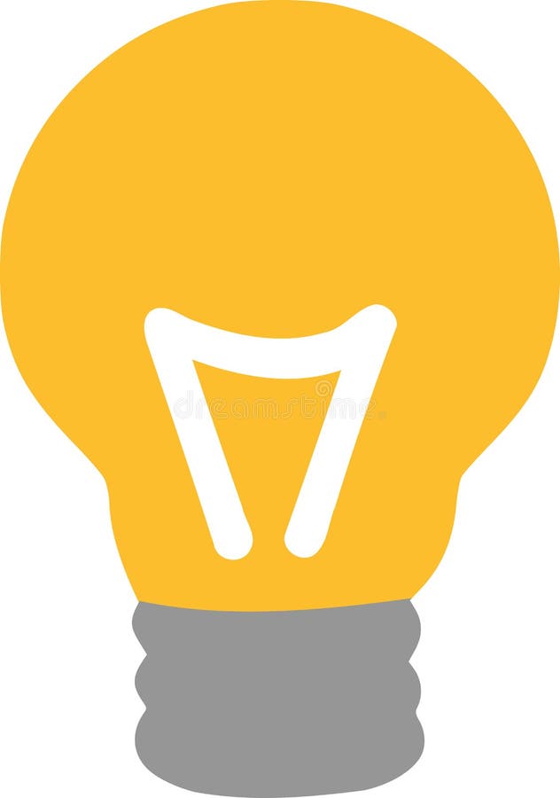 Yellow bulb icon stock illustration. Illustration of power - 107150520