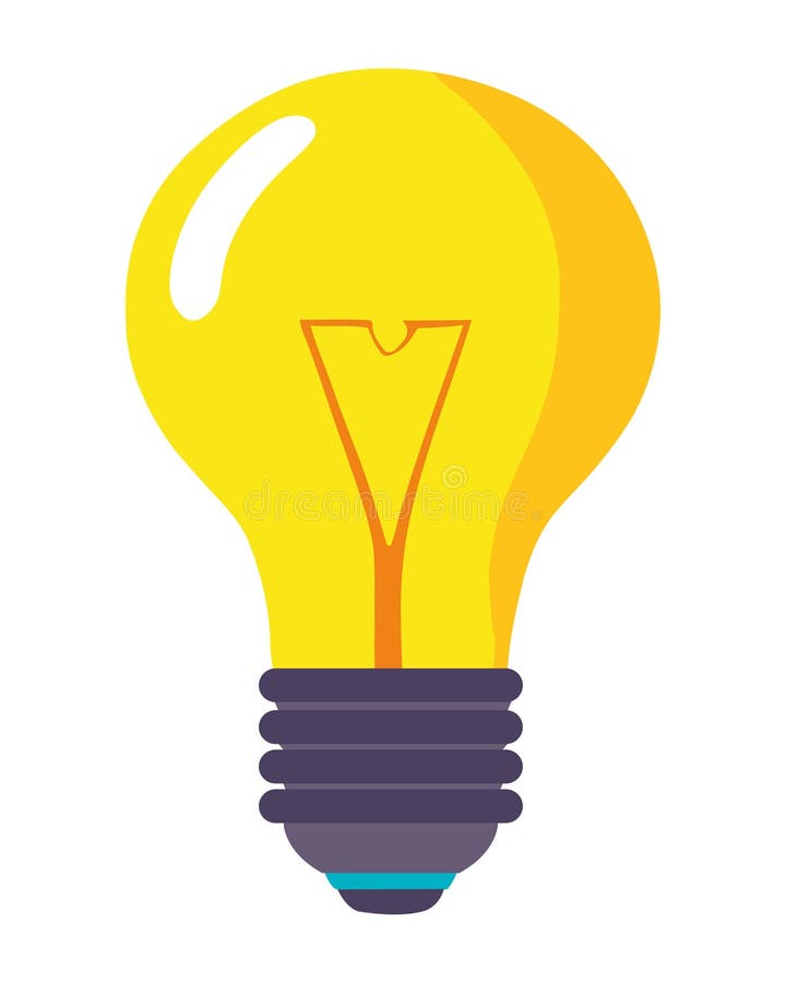 Yellow bulb light energy stock vector. Illustration of vector - 272326185