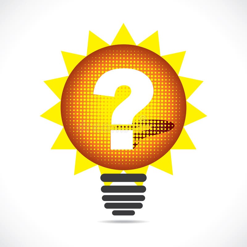 Bulb with question mark stock vector. Illustration of help - 30272267
