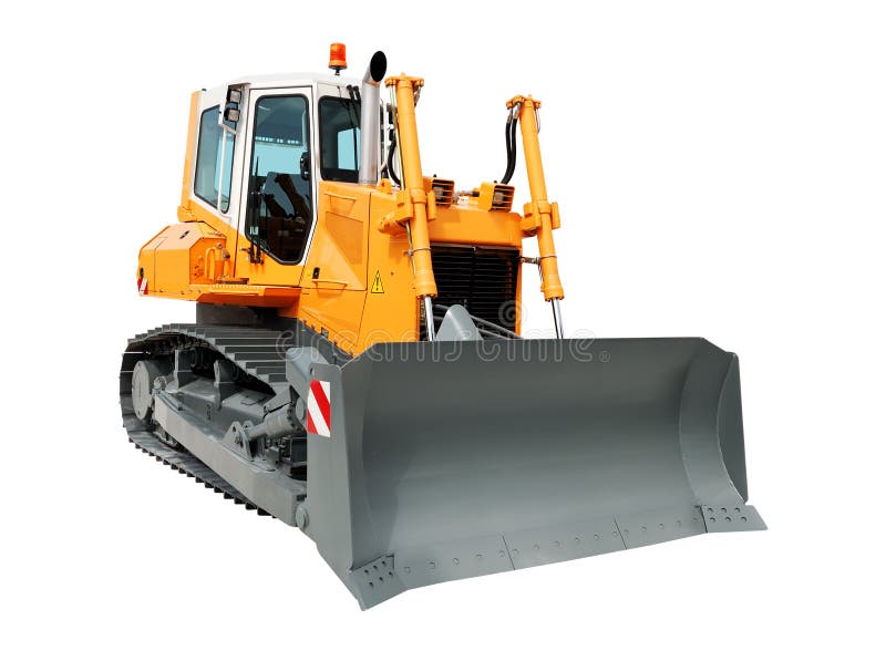 Yellow bulldozer stock photo. Image of mound, soil, green - 34982894