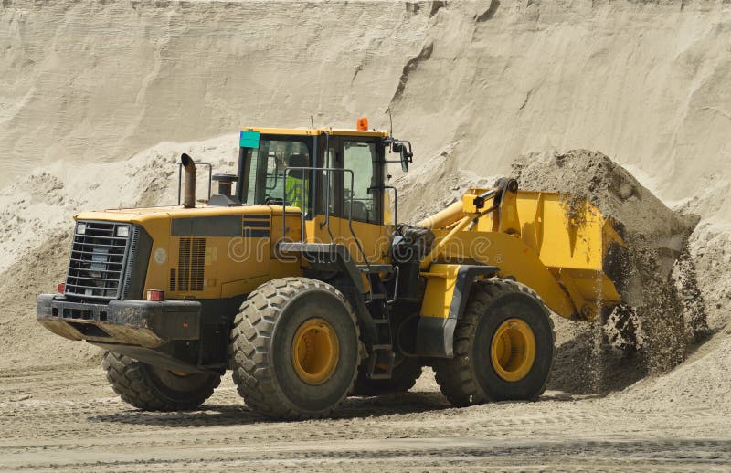 Yellow bulldozer stock photo. Image of digging, road - 32673678