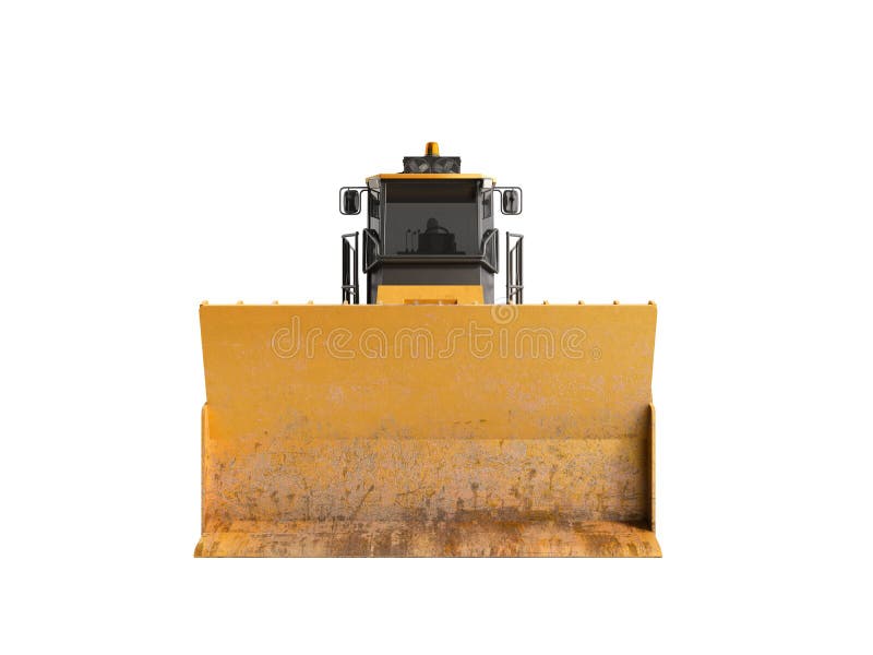 Bulldozer front view stock vector. Illustration of isolated - 212274328