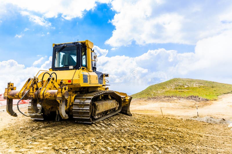 Bulldozer tracks stock photo. Image of farming, farm, dozer - 1225002