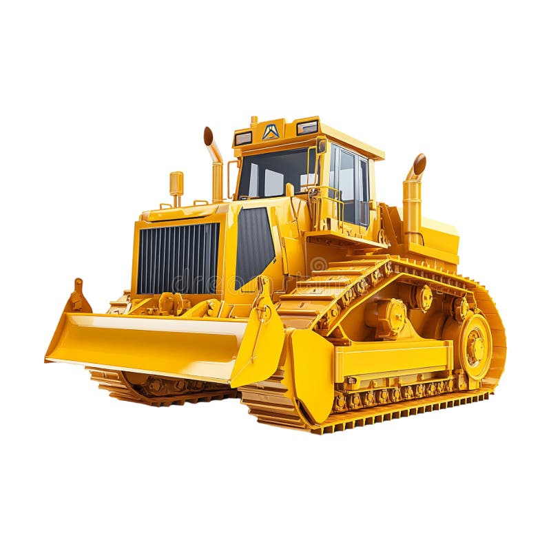 Yellow Bulldozer on Transparent Background - Ai Generated Stock ...