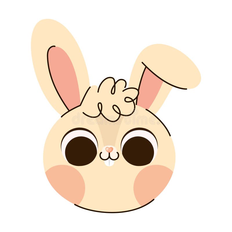 Yellow bunny illustration stock vector. Illustration of mammal - 244443519