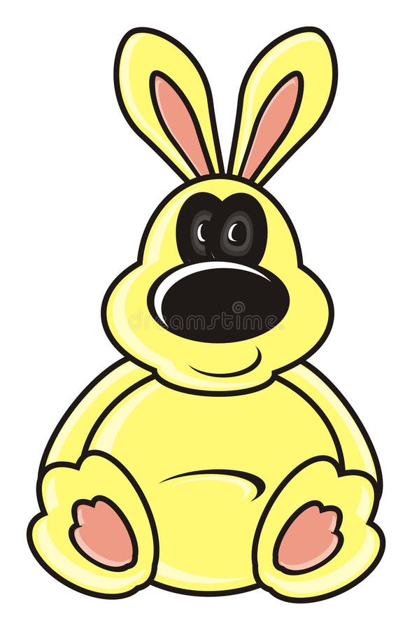 Yellow bunny stock illustration. Illustration of bunny - 65117071