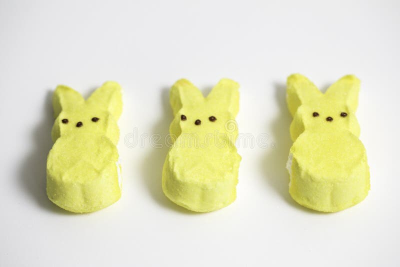 Yellow Bunny Marshmallows editorial stock photo. Image of food - 112446623