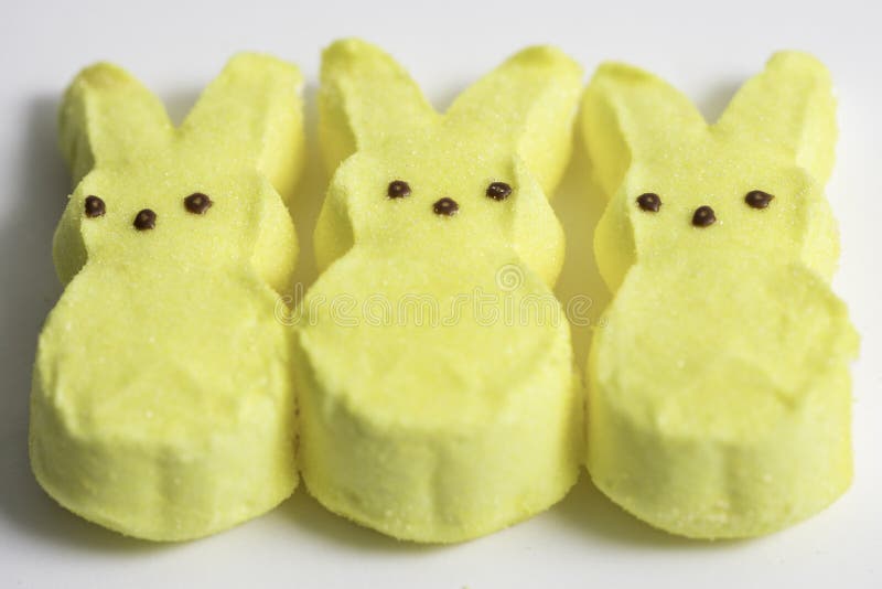 Yellow Bunny Marshmallows editorial stock image. Image of concept ...