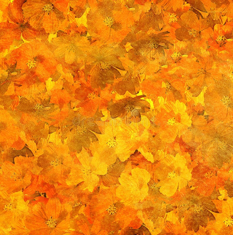 Yellow Burn Flower Flurry Background Stock Illustration - Illustration ...