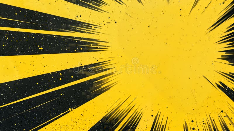 Yellow Burst with a Comic-book Halftone Effect â€“ Bold Yello Stock ...