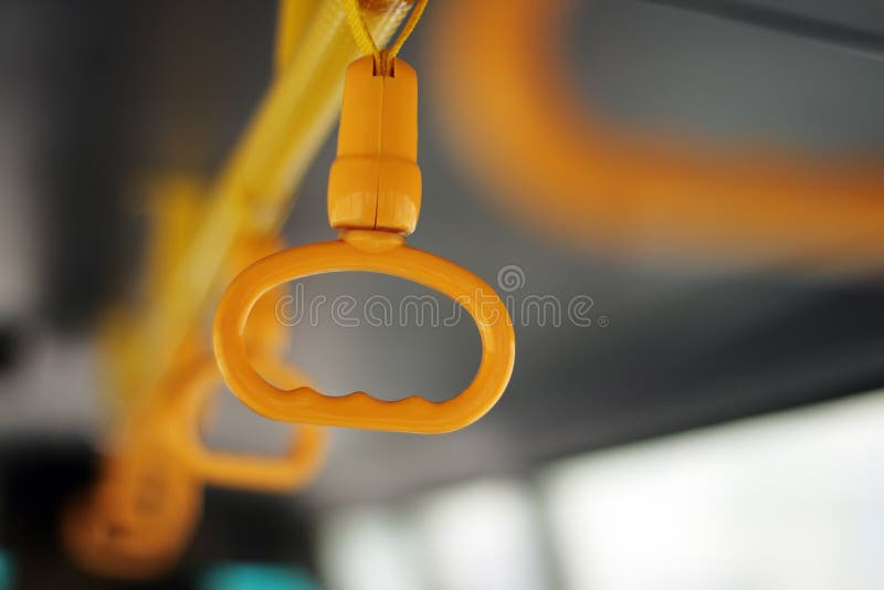 Yellow bus handle stock photo. Image of equilibrium, balance - 4624972