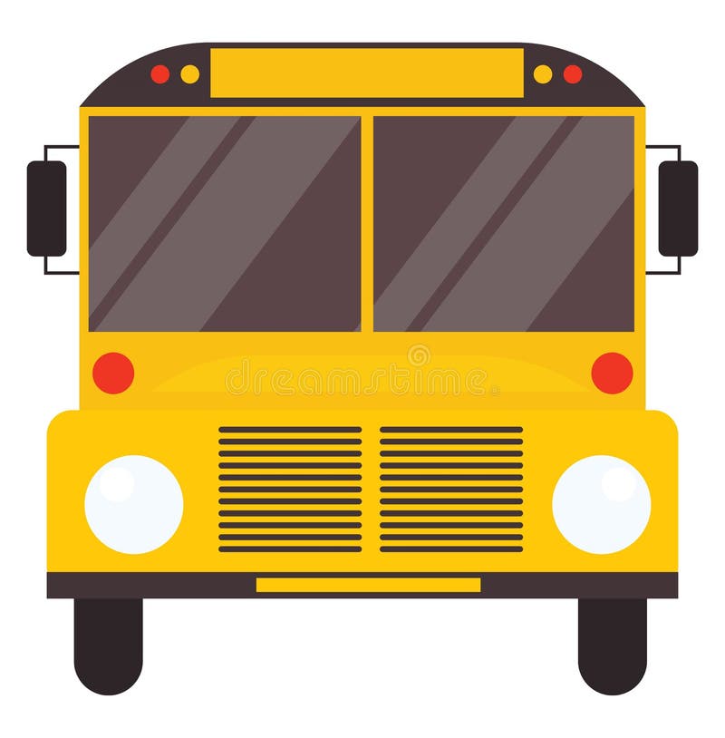 Yellow bus, icon stock vector. Illustration of orange - 261370157