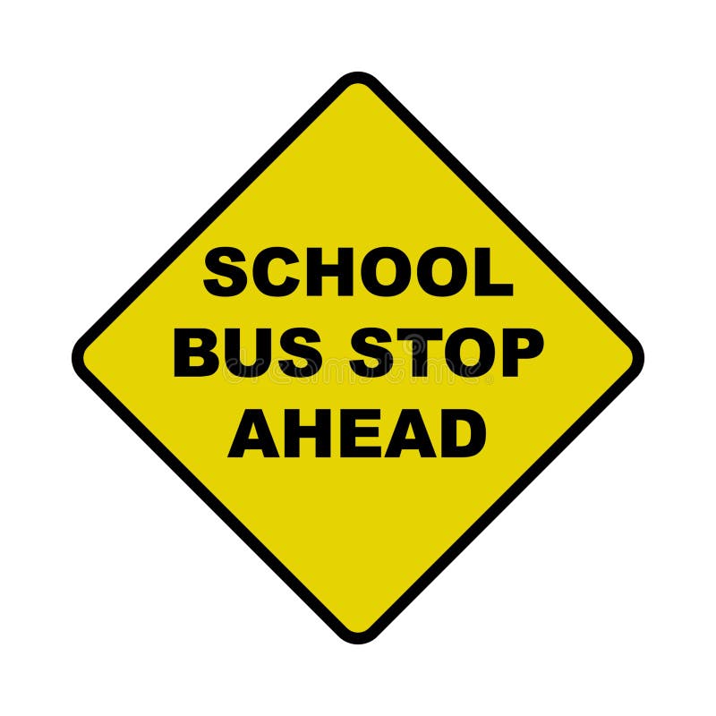 Yellow Bus Stop Signs. Illustration Vector of Bus Stop Sign Stock ...