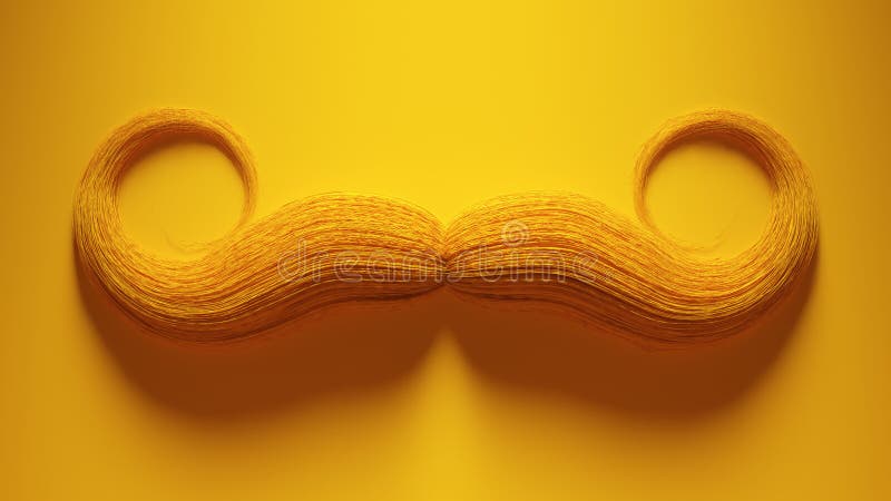 Yellow Bushy Moustache stock illustration. Illustration of burly ...