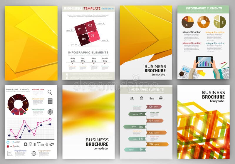 Yellow Business Backgrounds and Abstract Concept Infographics Stock ...