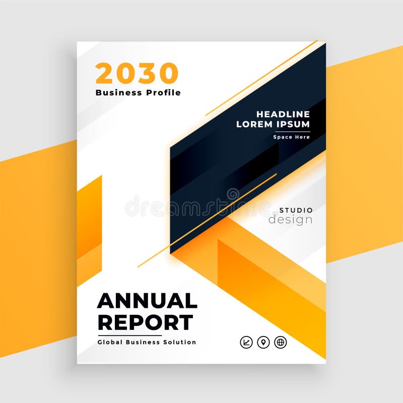 Yellow Business Flyer Annual Report Template Design Stock Vector ...