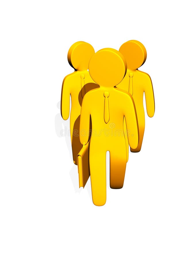 Yellow Businessmen Characters Stock Illustration - Illustration of ...
