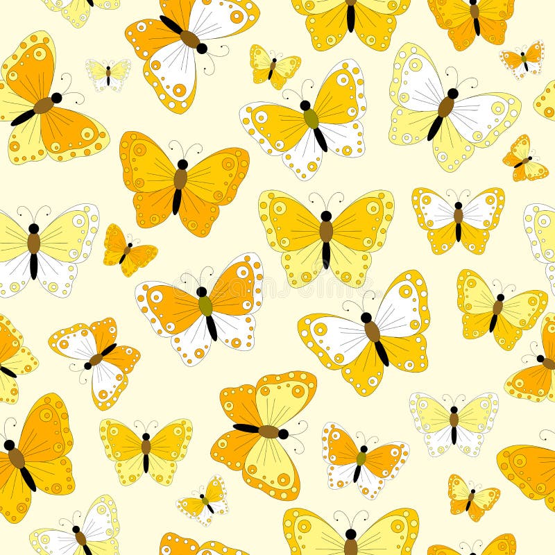 Yellow butterflies stock illustration. Illustration of blossom - 2483311