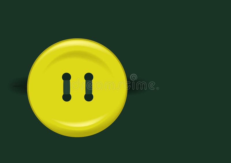 Big Yellow Button stock vector. Illustration of metal - 7805654