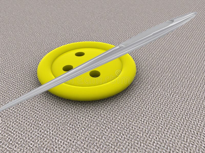 Yellow button stock illustration. Illustration of clothing - 6272656