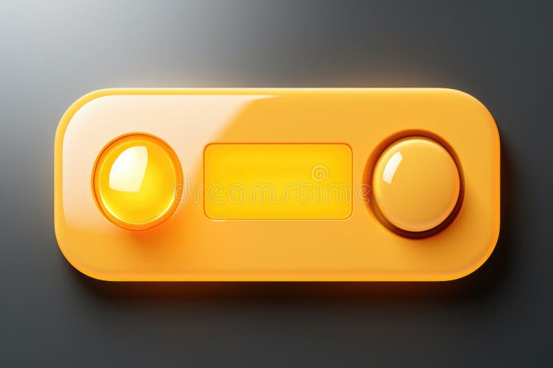 Yellow Button Against Black Background. Can Be Used for Web Design or ...