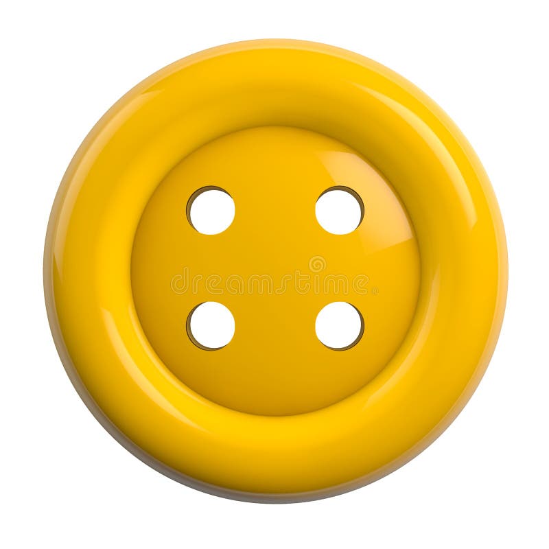 Yellow Sewing Button