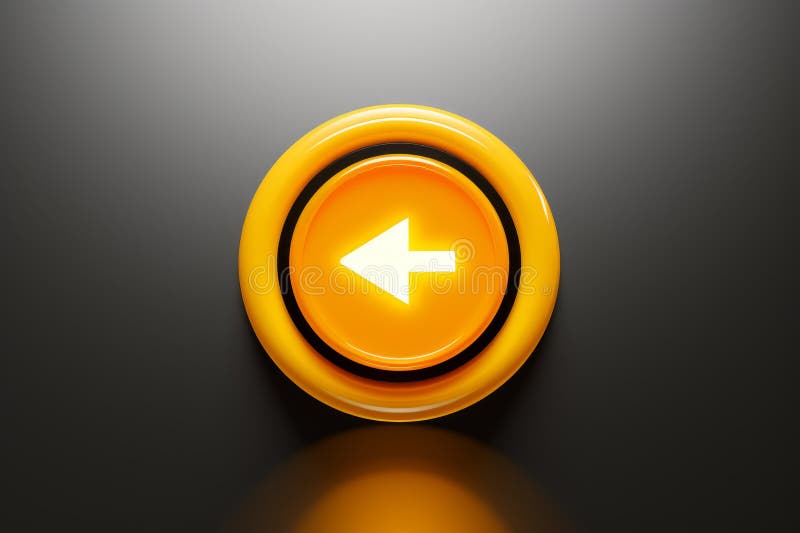 Yellow Button White Arrow Pointing Left Stock Photos - Free & Royalty ...
