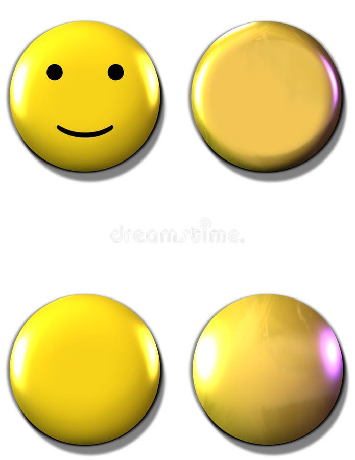 Yellow Buttons stock illustration. Illustration of badge - 4162761