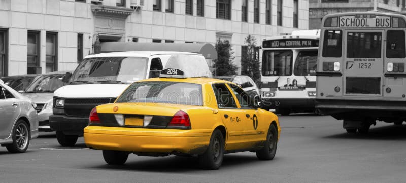 Yellow Cab stock photo. Image of states, city, streets - 44433794