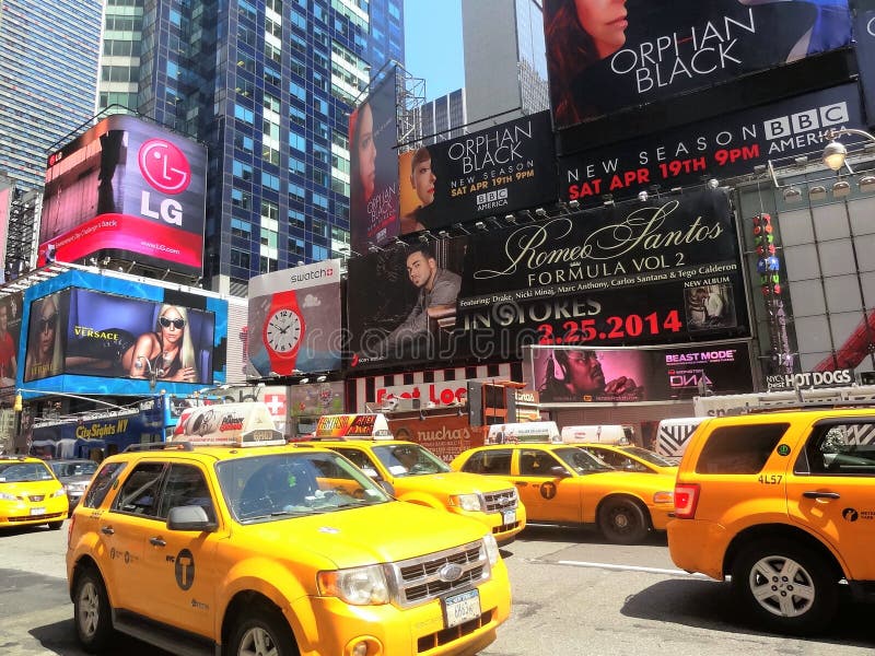 Yellow cab NYC editorial stock photo. Image of city, york - 57979748