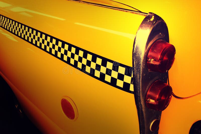 Yellow Cab Taxi, Back Side of Taxi Stock Image - Image of door, service ...
