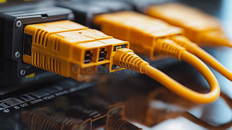 A Yellow Cable is Plugged into a Black Box. the Cable is Connected To a ...