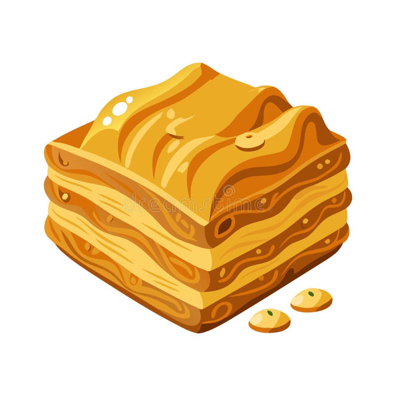 A Yellow Cake with a Brown Crust Stock Vector - Illustration of pancake ...